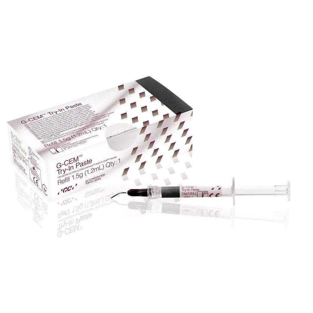 GC G-CEM LinkForce Adhesive Resin Cement Try-In Paste 1.5 g Syringe ...