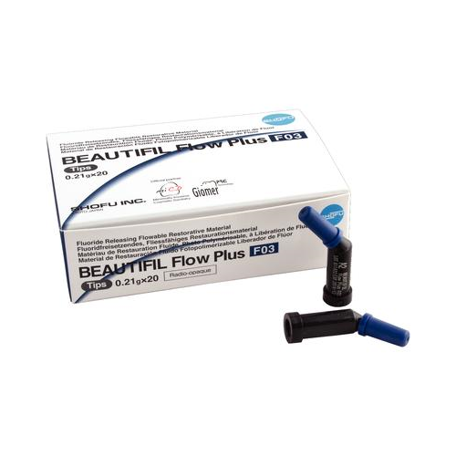 BEAUTIFIL Flow Plus F03 (Low Flow) Tips - 0.25g x 20 - Davis Dental Supply