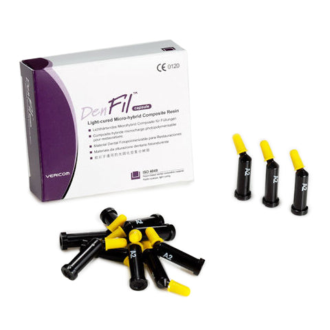 DenFil Light-Cure Restorative Hybrid Composite Resin 20 x .25g Capsule ...